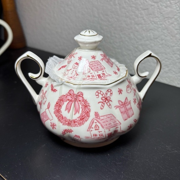 Grace Teaware | Holiday | Grace Teaware Pink Bow Holiday Sugar Bowl ...